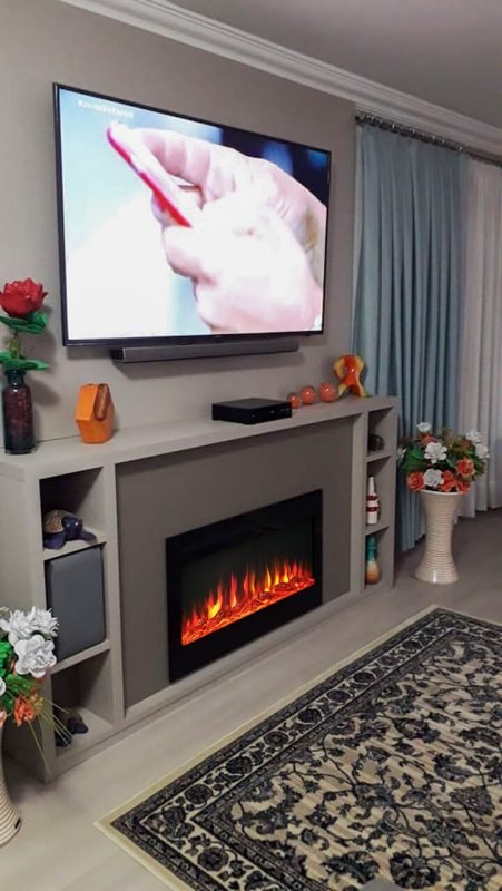 Lareira Elétrica Wgrif De Embutir Rubi 36" 127V - Wgrif