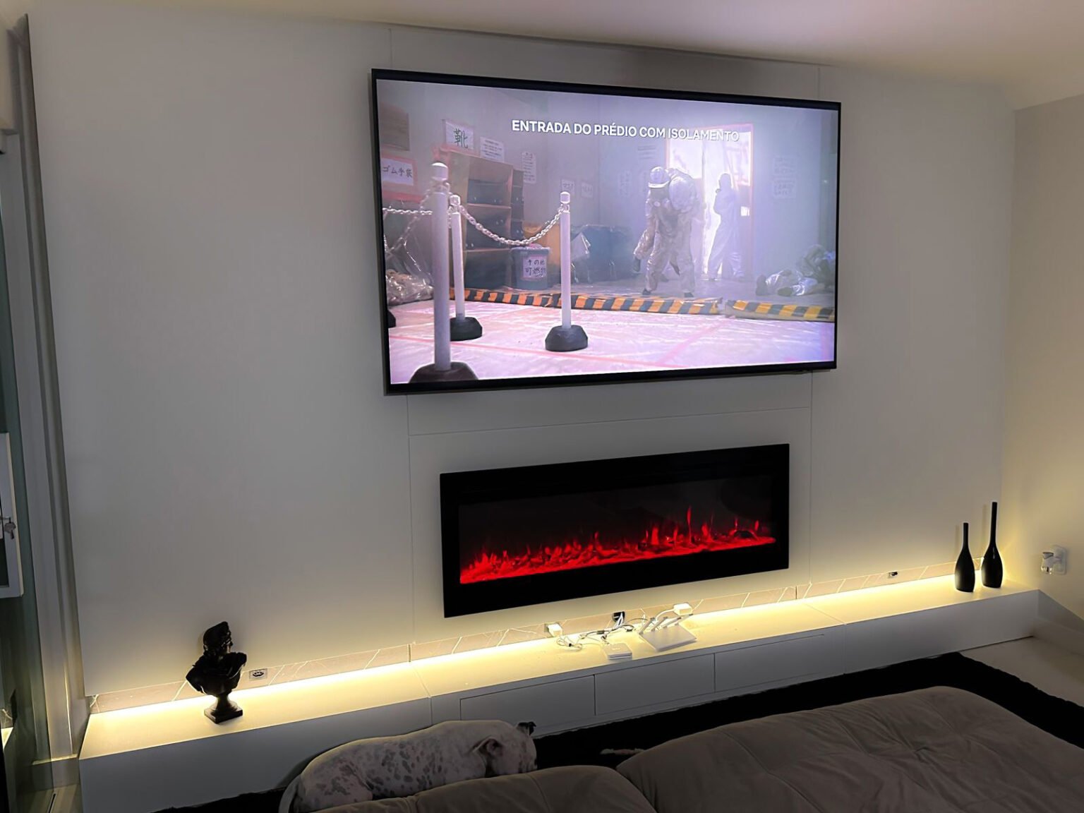 Lareira Elétrica Wgrif De Embutir Safira Plus 60" 220V - 1800W - Wgrif